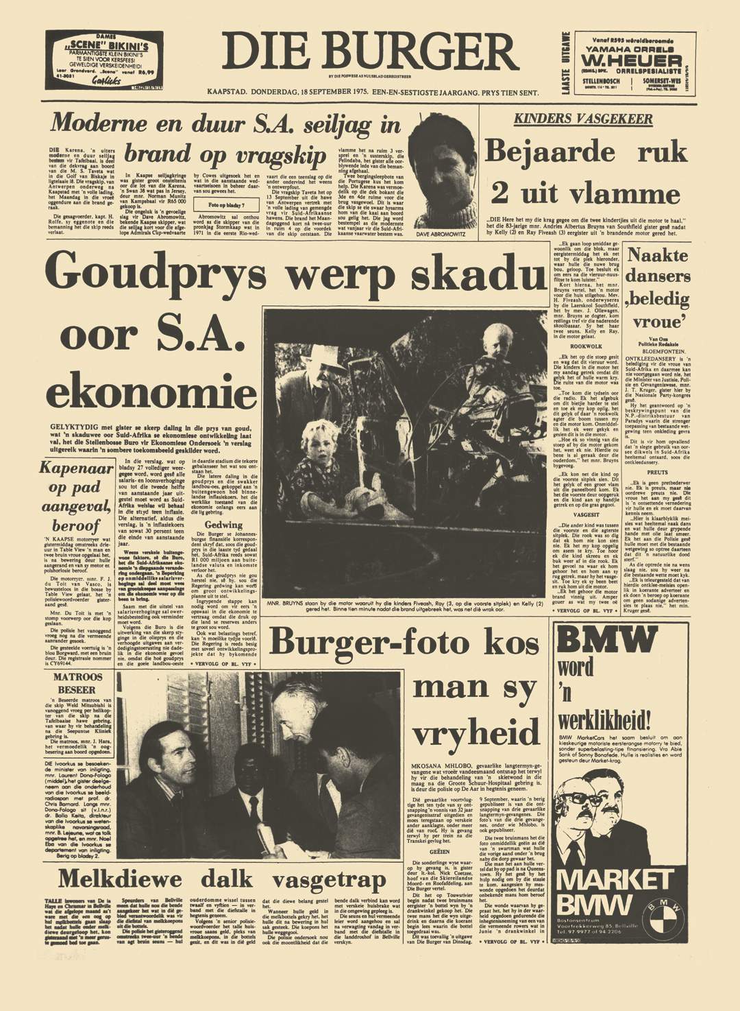 50 Jaar Gelede In Die Burger 18 September 1975 Netwerk24