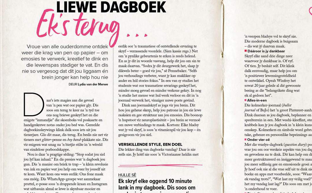 Julle sê: ’n Dagboek as selfgesprek | Netwerk24